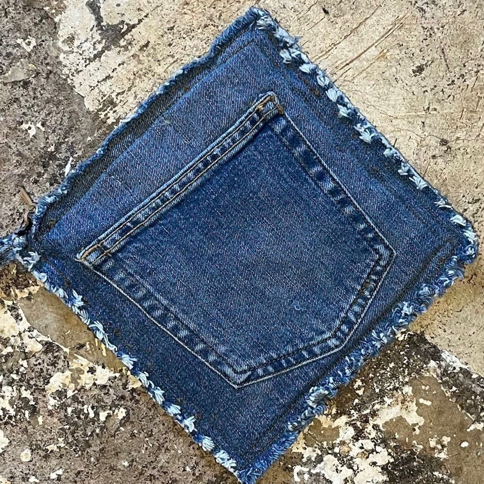 HOMIE: Upcycled Denim Potholder // Trivet – Reknow Home